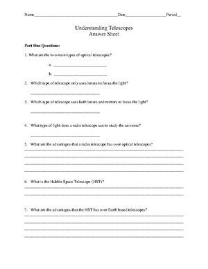 WS Parts of telescopes - Reading and Questions - Tools of Astronomy ...