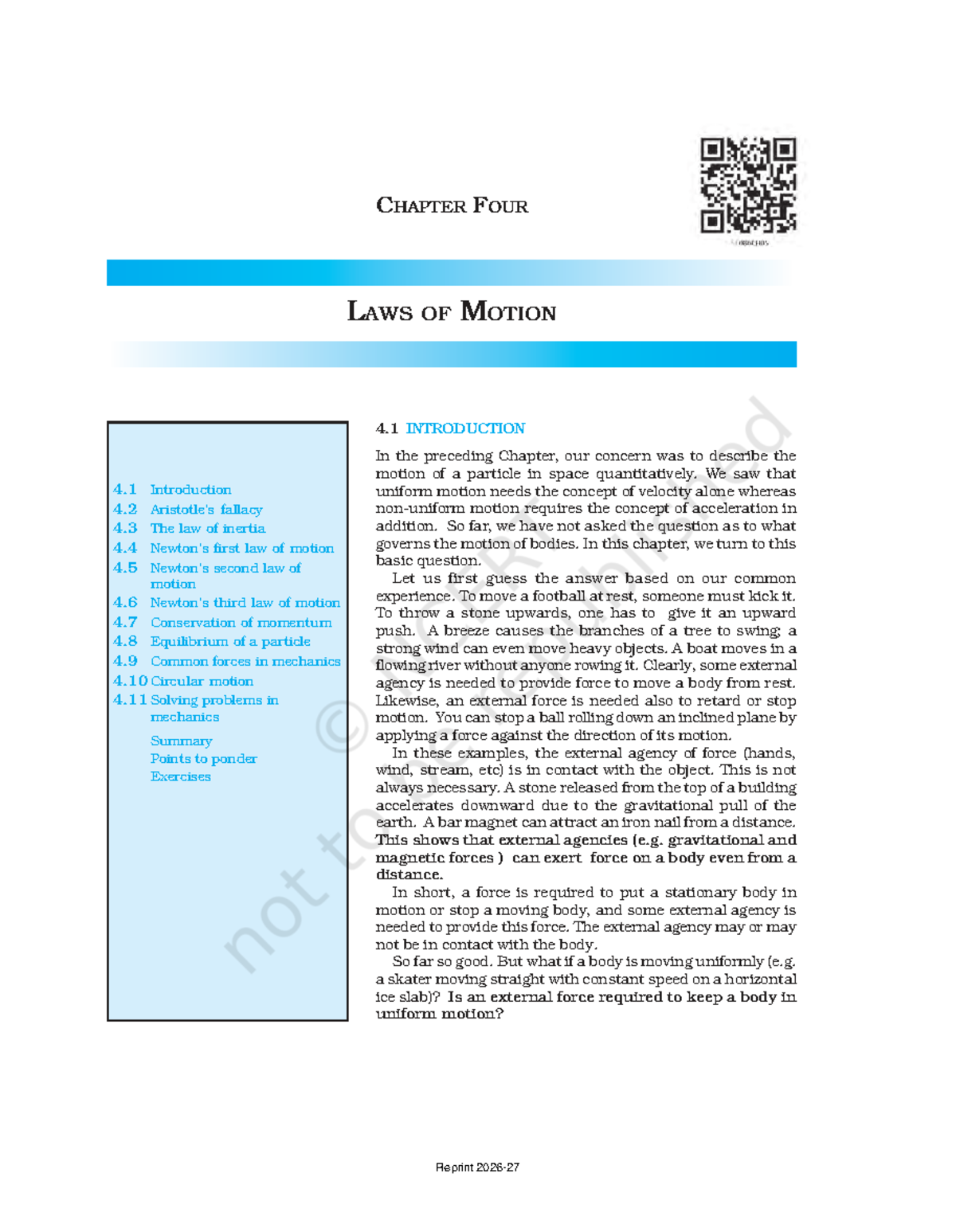 Keph104 - Chapter 4: Laws of Motion and Mechanics Overview - Studocu