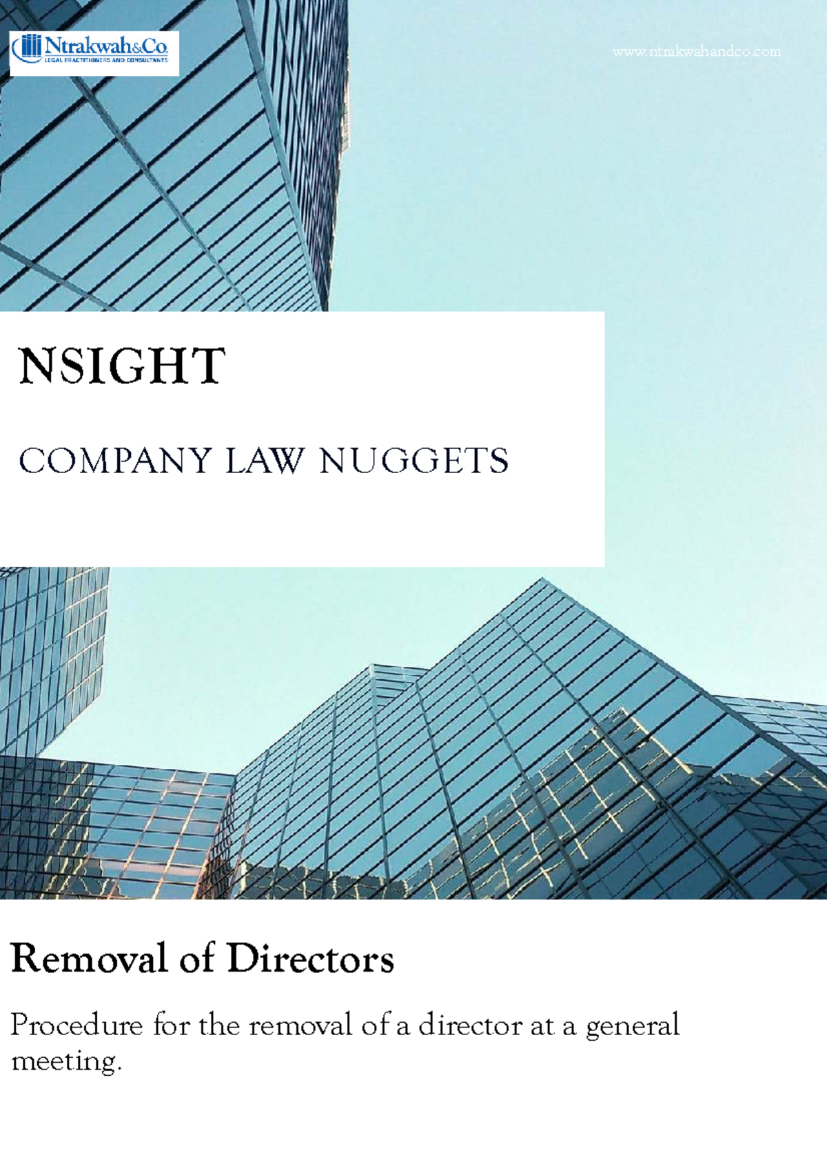 NSIGHT COMPANY LAW NUGGETS: Director Removal Procedures - Studocu