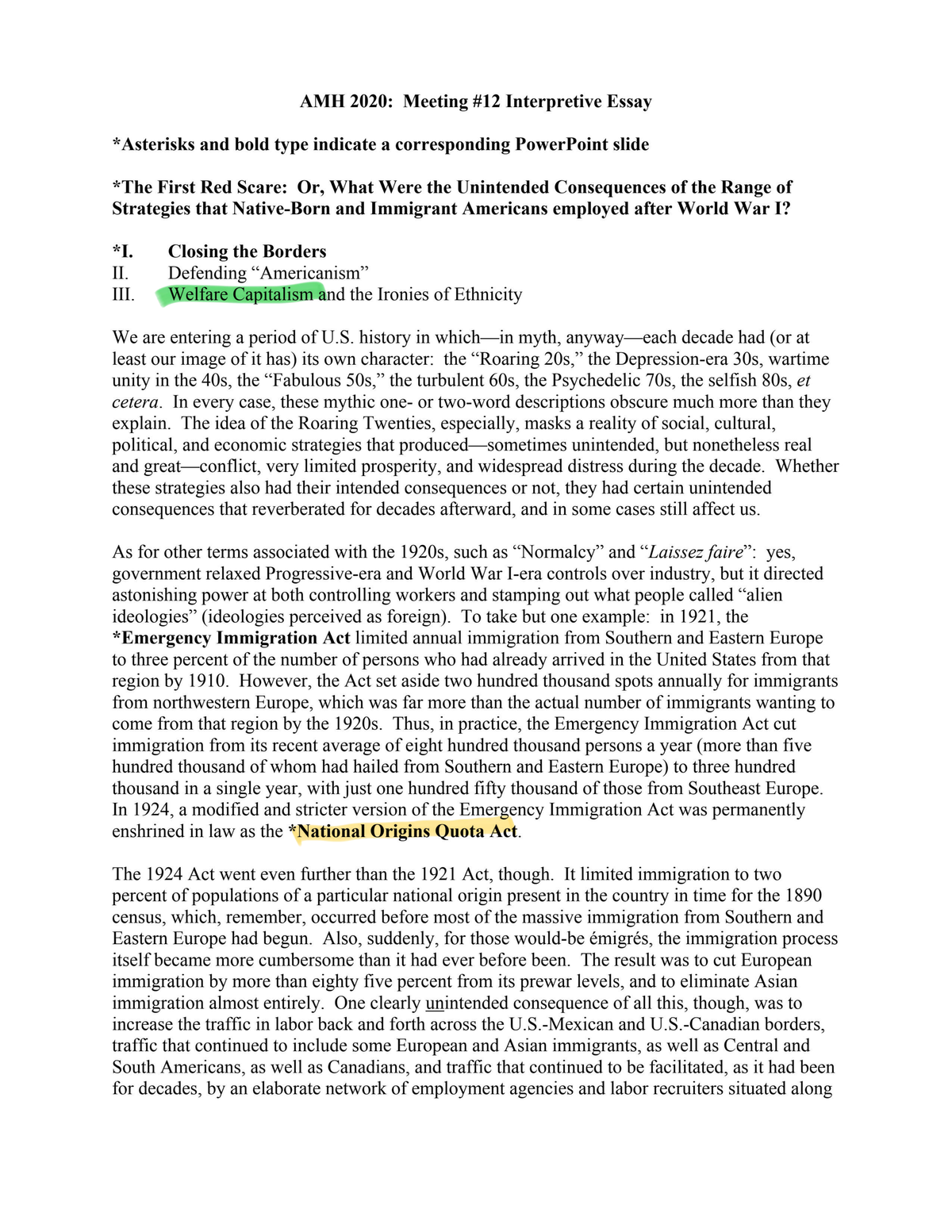 AMH 2020: Meeting Interpretive Essay on the First Red Scare and ...