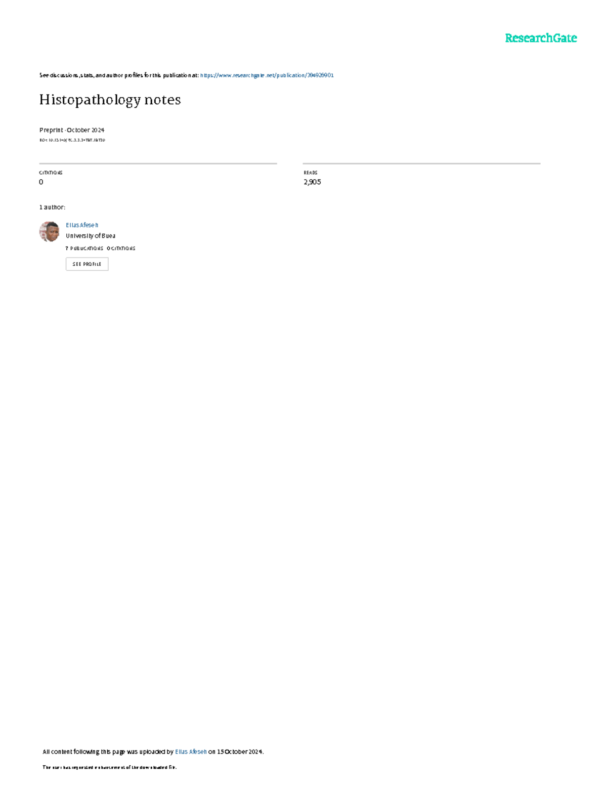 Histopathology Notes: A Comprehensive Study Guide for MLS Students ...