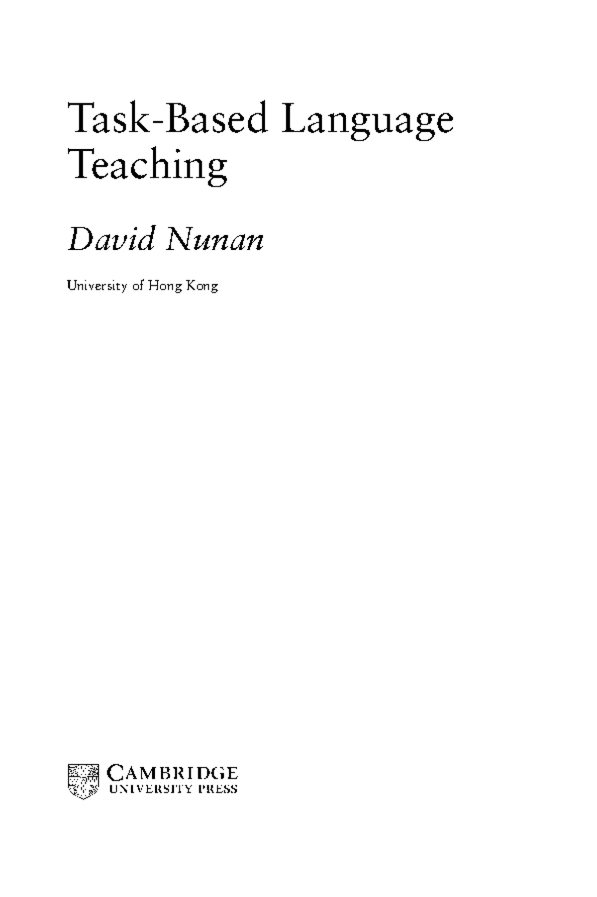 Language Teaching Insights: A Study of David Nunan's Work - Studocu