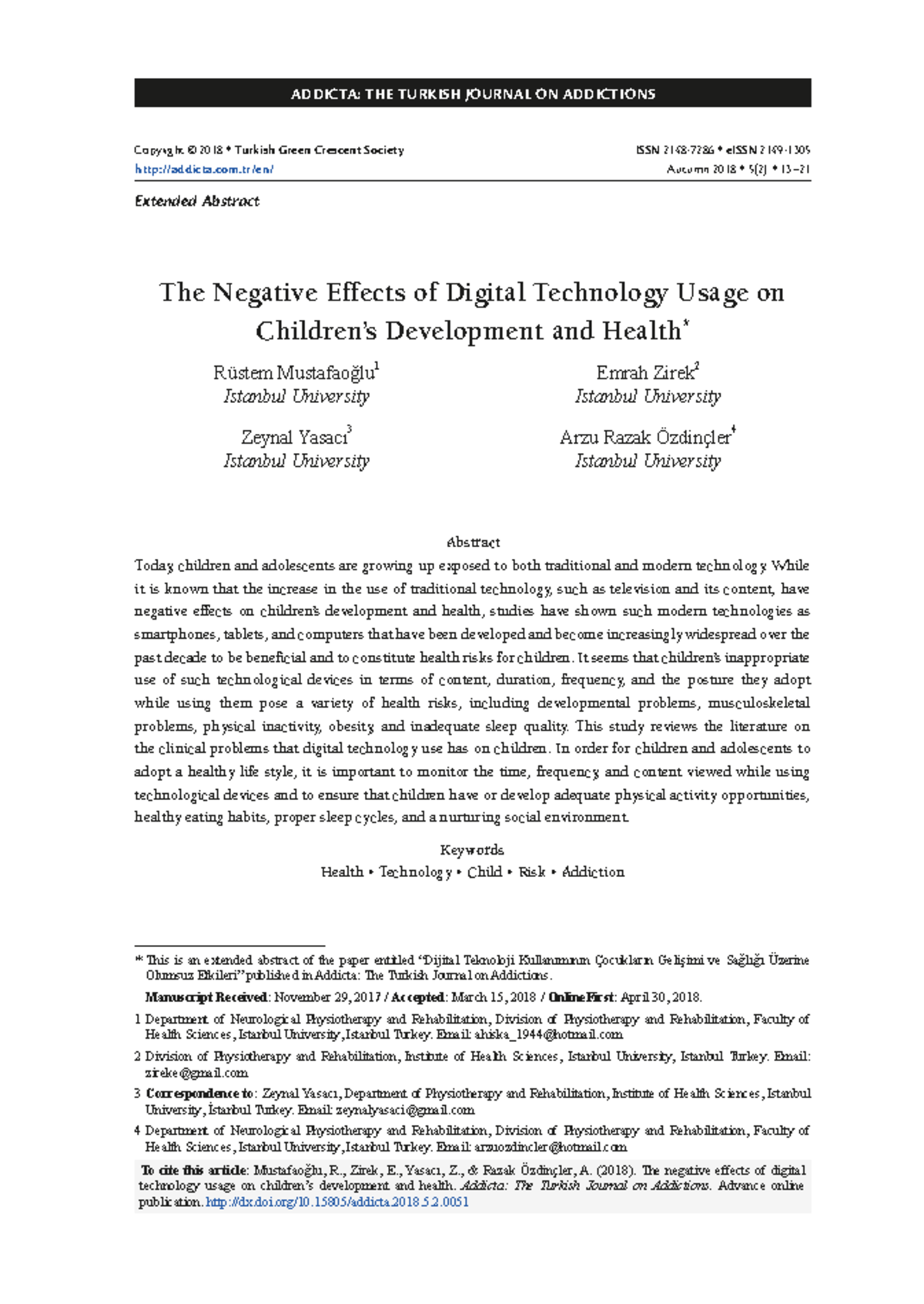 Negative Effects of Digital Technology on Child Development and Health ...