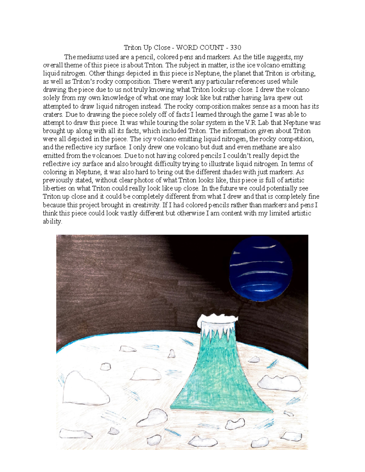 Astro 7N - Art Project 2: Triton Up Close Exploration - Studocu