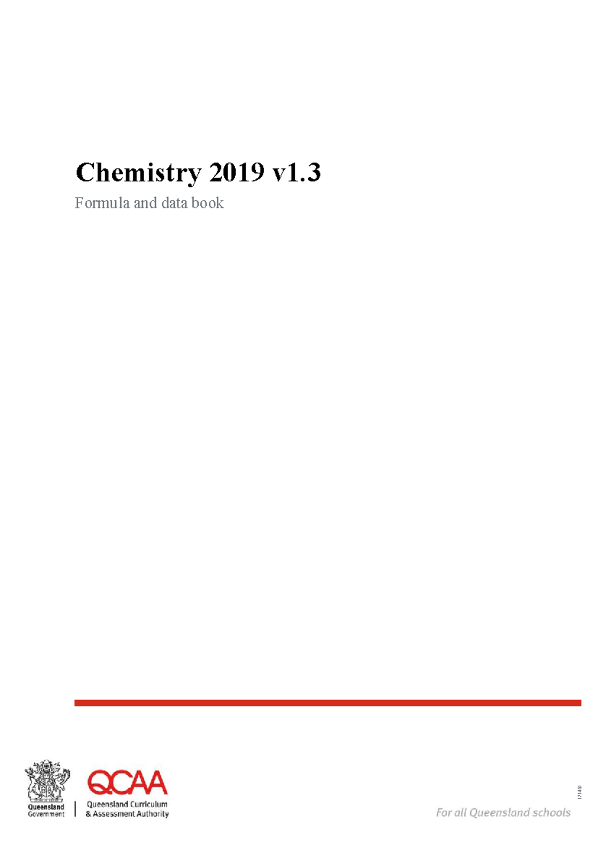 Chemistry 2019 v1.3 Formula and Data Book for Students - Studocu