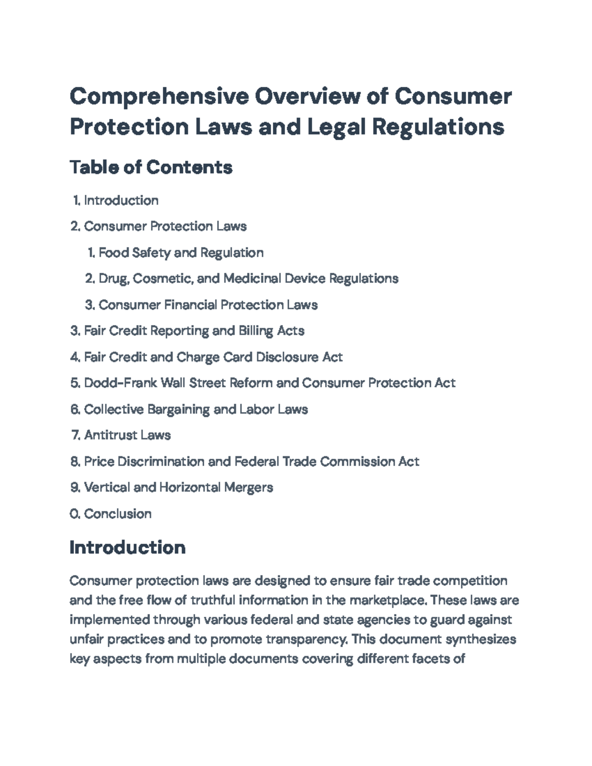 Consumer Protection Laws Overview: A Comprehensive Study ...