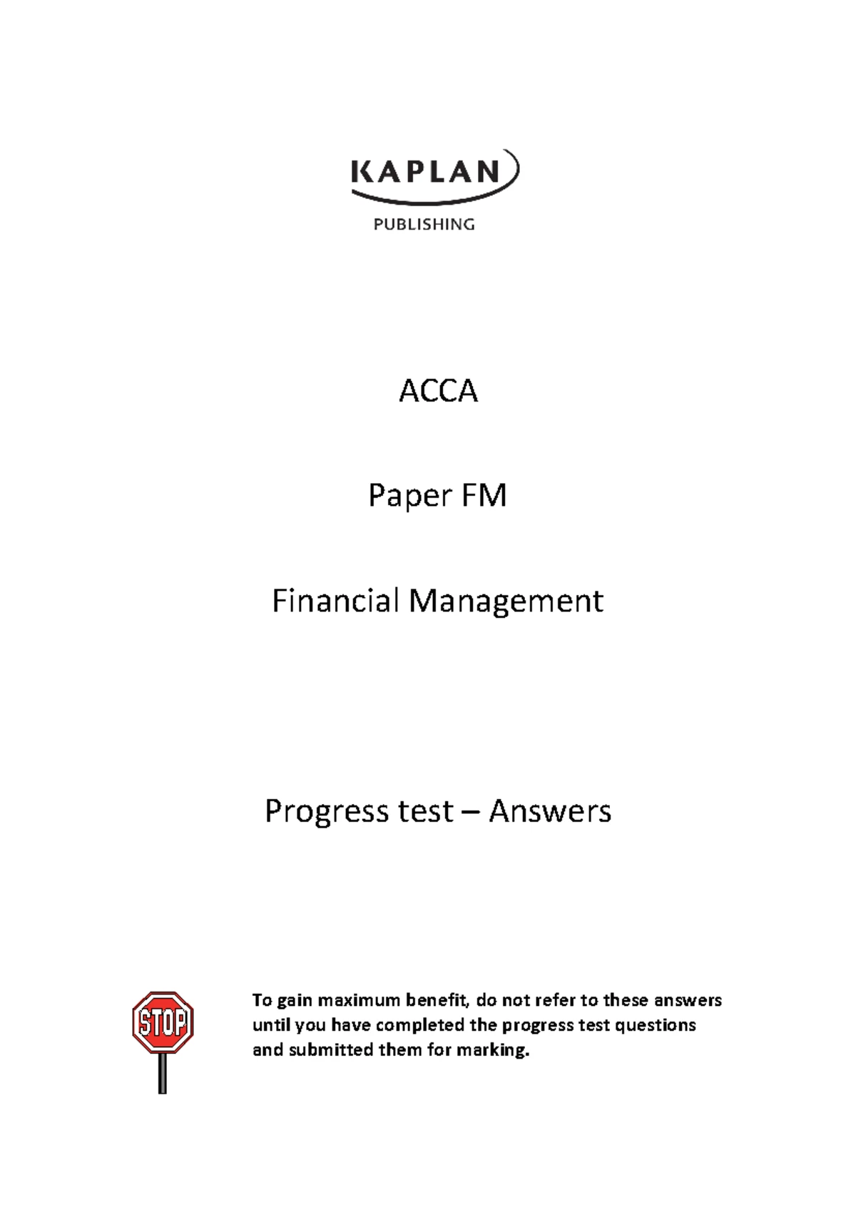 ACCA FM Exam Formula Sheet: Key Financial Management Concepts - Studocu