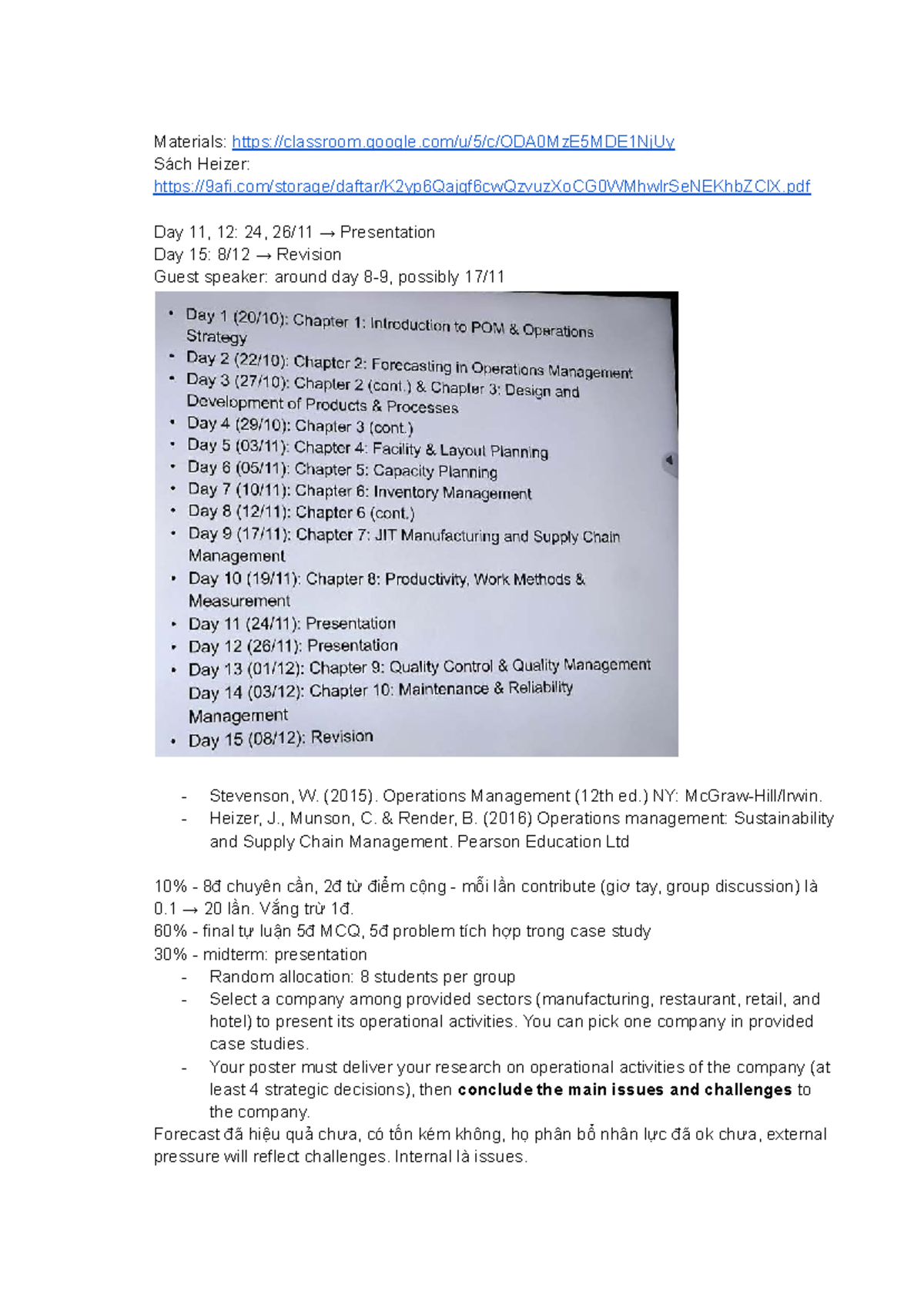 POM Overview: Operations Management Presentation Guidelines - Studocu