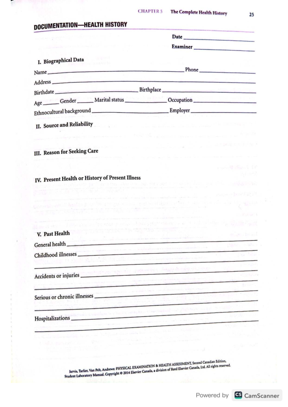 Physical Examination & Health Assessment: A Complete History (CS) - Studocu