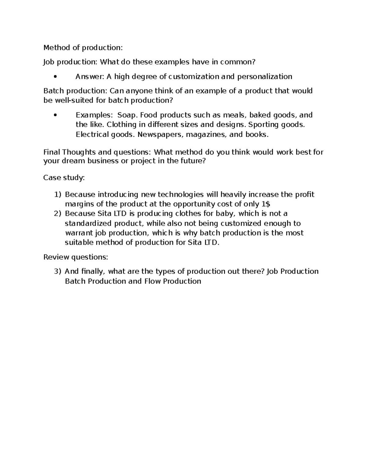 Đáp-an - Đáp án - Method of production: Job production: What do these ...