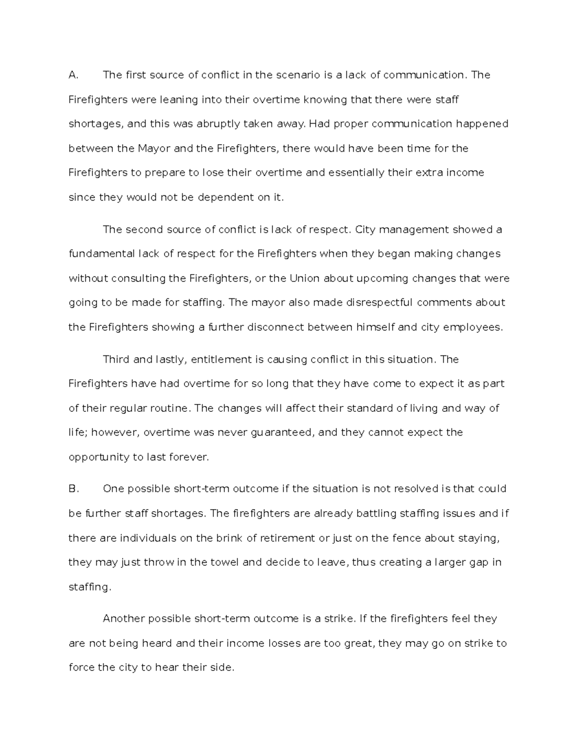 REM1-Conflict Resolution Strategies in Firefighter Overtime Issues ...
