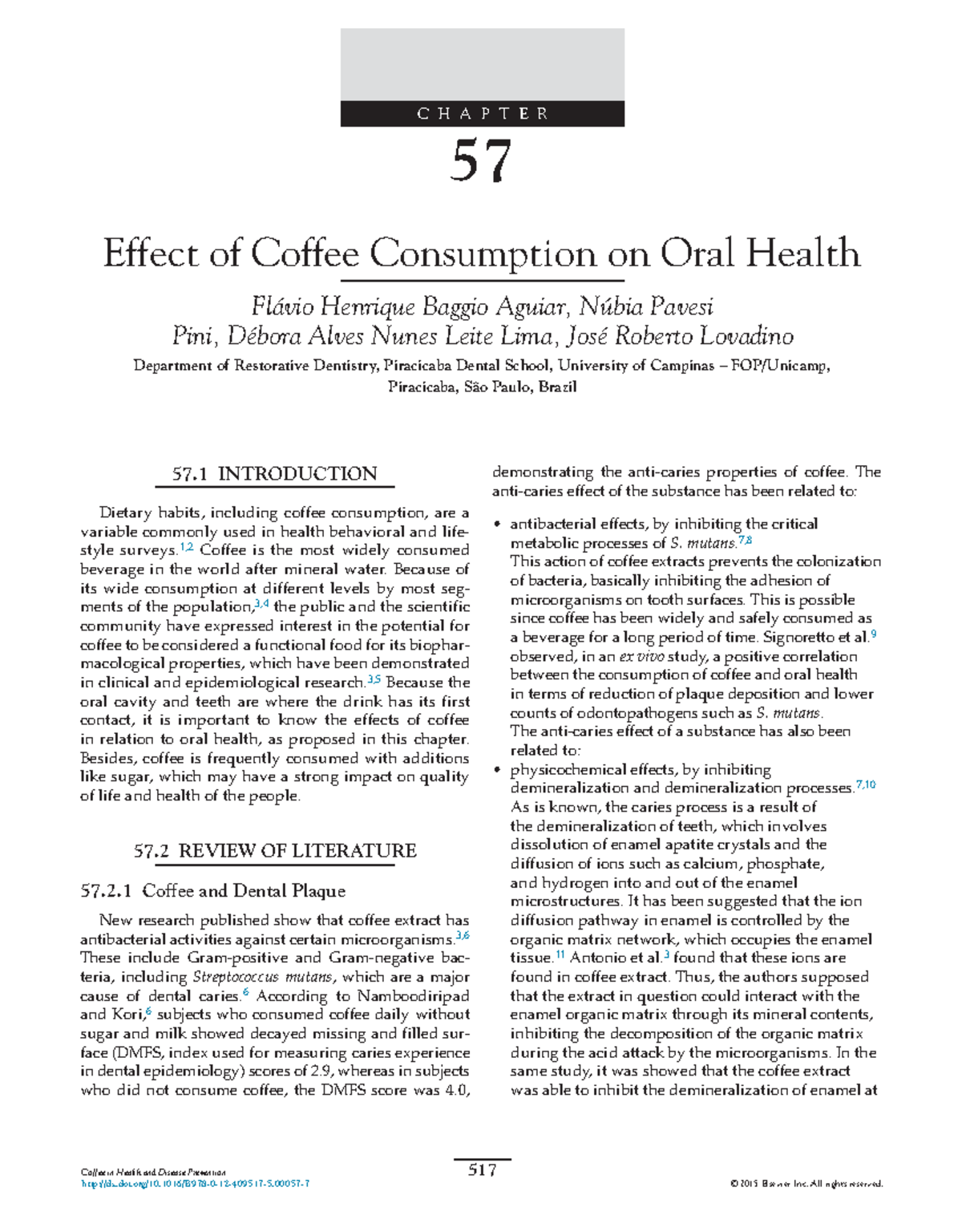 Coffee - doi/10.1016/B978-0-12-409517-5-7 © 2015 Elsevier Inc. All ...