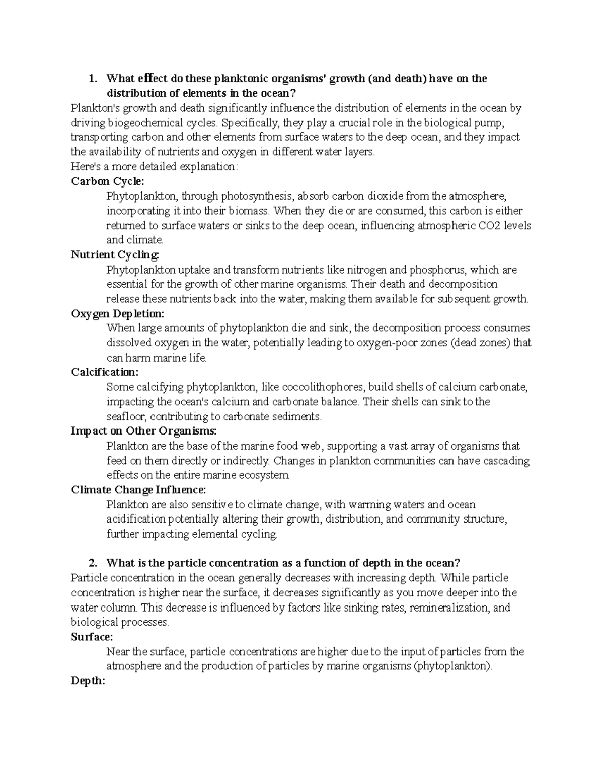 Biogenic Particle Cycle & Ocean Nutrient Dynamics Analysis (Final Exam ...