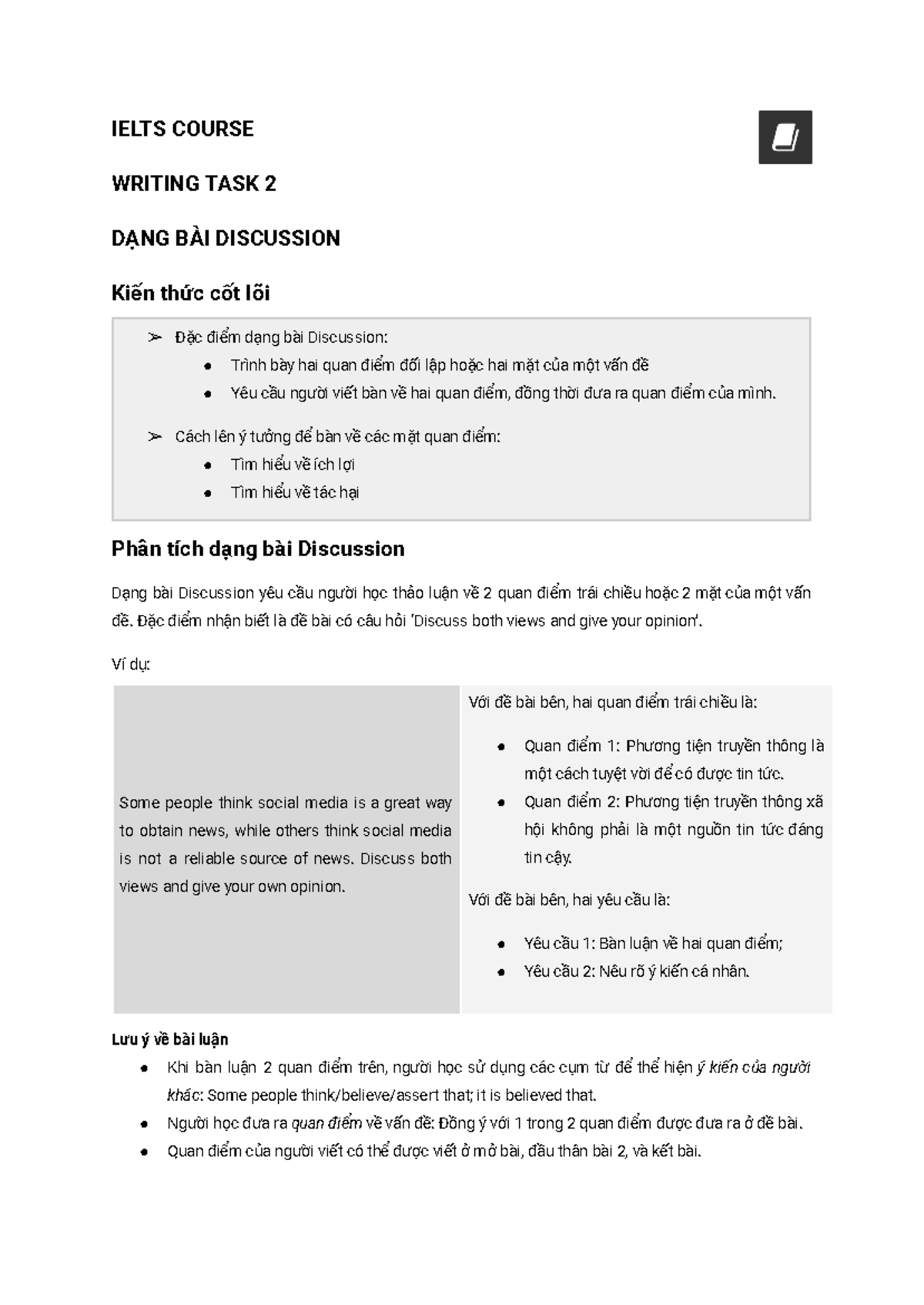 IELTS Writing Task 2: Discussion Essay Insights (5.5W2L3) - Studocu