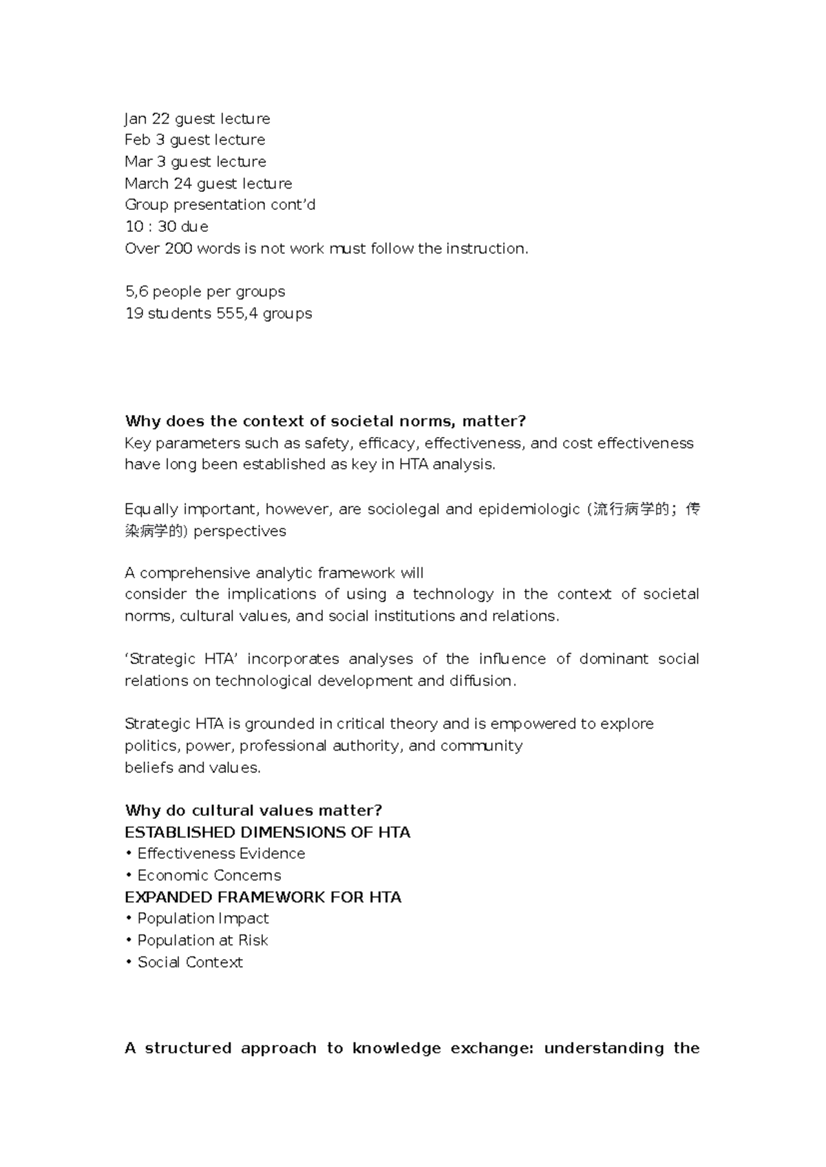 Jan 22 Guest Lecture Reflection: Societal Norms & Health Technology ...