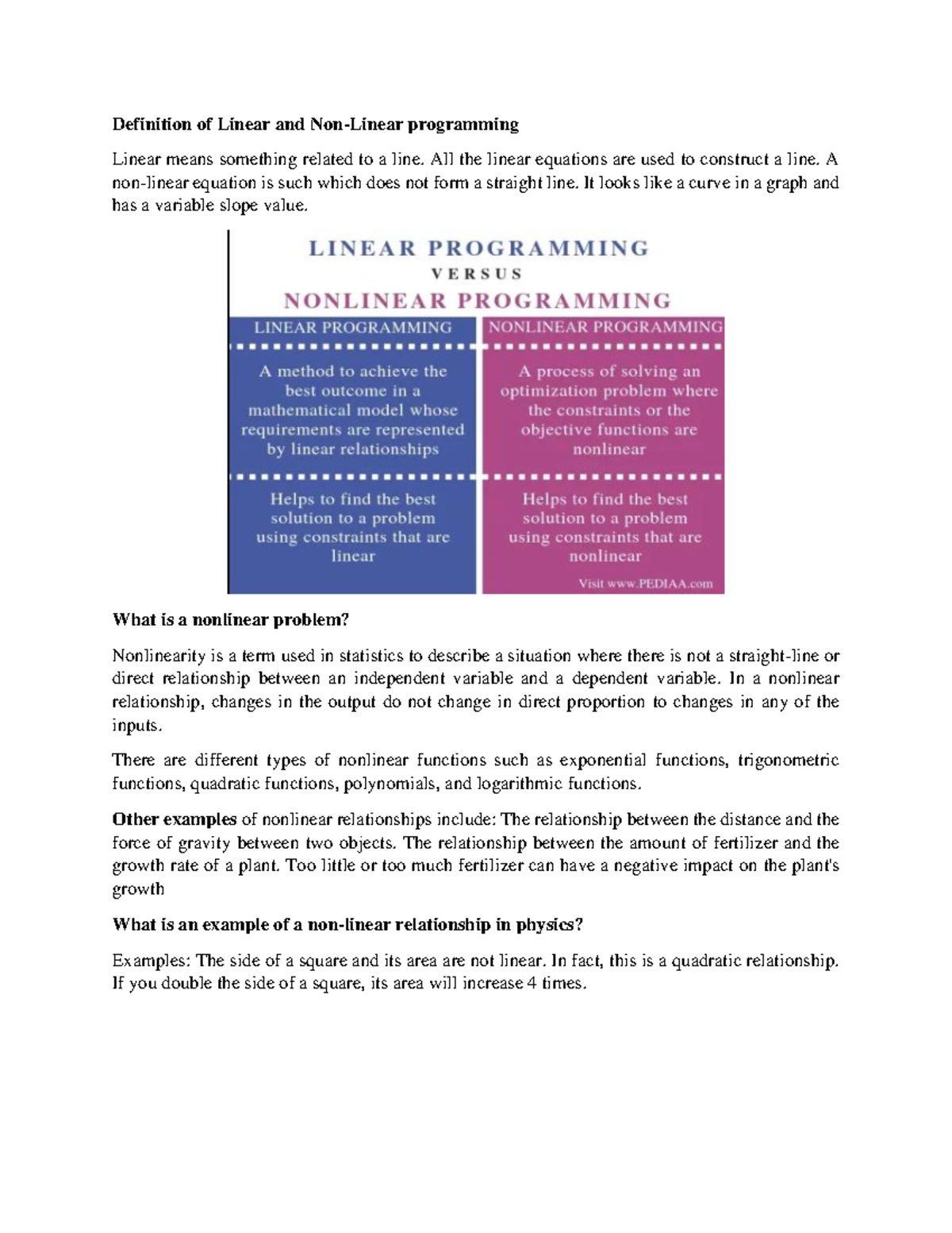 LP and Non-LP Concepts: Definitions and Examples - Studocu