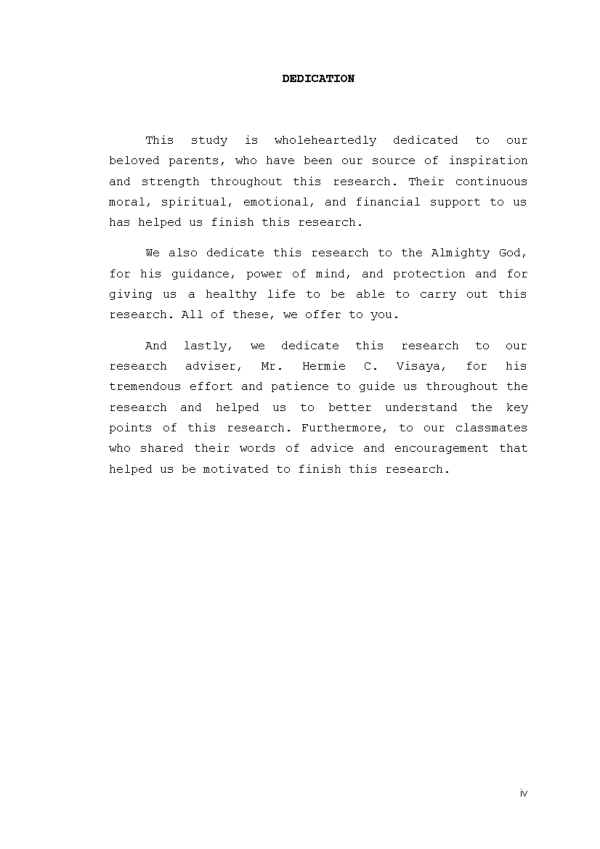 Dedication - Lecture notes 1 - Research in Daily Life 2 - Studocu