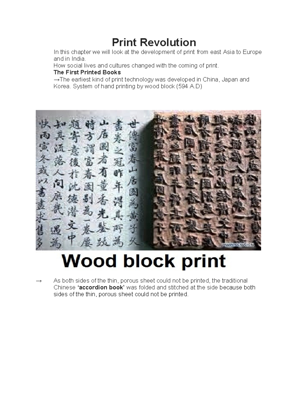 Print Culture and Its Impact: Historical Notes on the Print Revolution ...