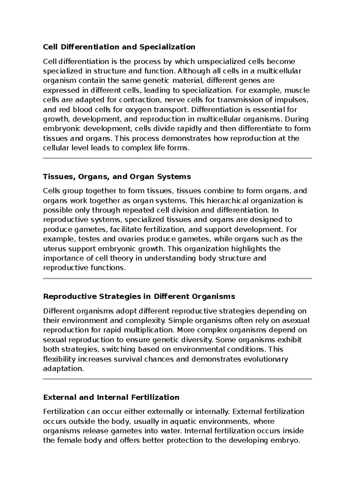 10 - bbbbbbb - Cell Differentiation and Specialization Cell ...