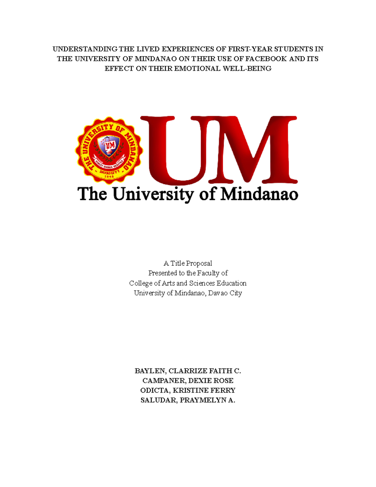 Understanding First-Year Students' Use of Facebook and Its Emotional ...