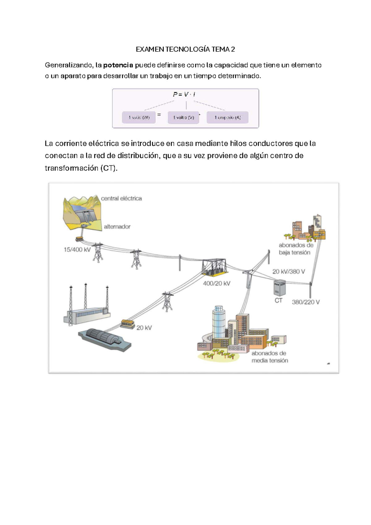 Examen Tecnología T2: Potencia, Corriente y Conmutación - Studocu