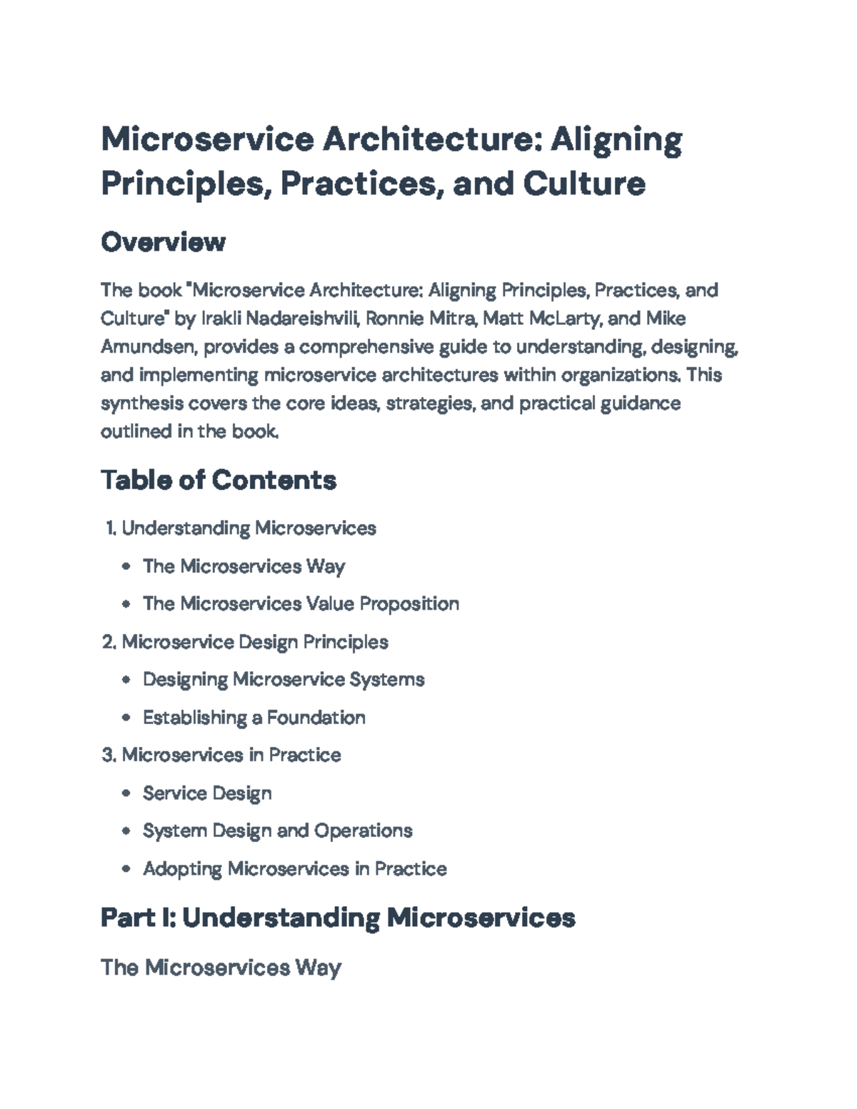 Microservice Architecture: Principles, Practices, and Culture Overview ...