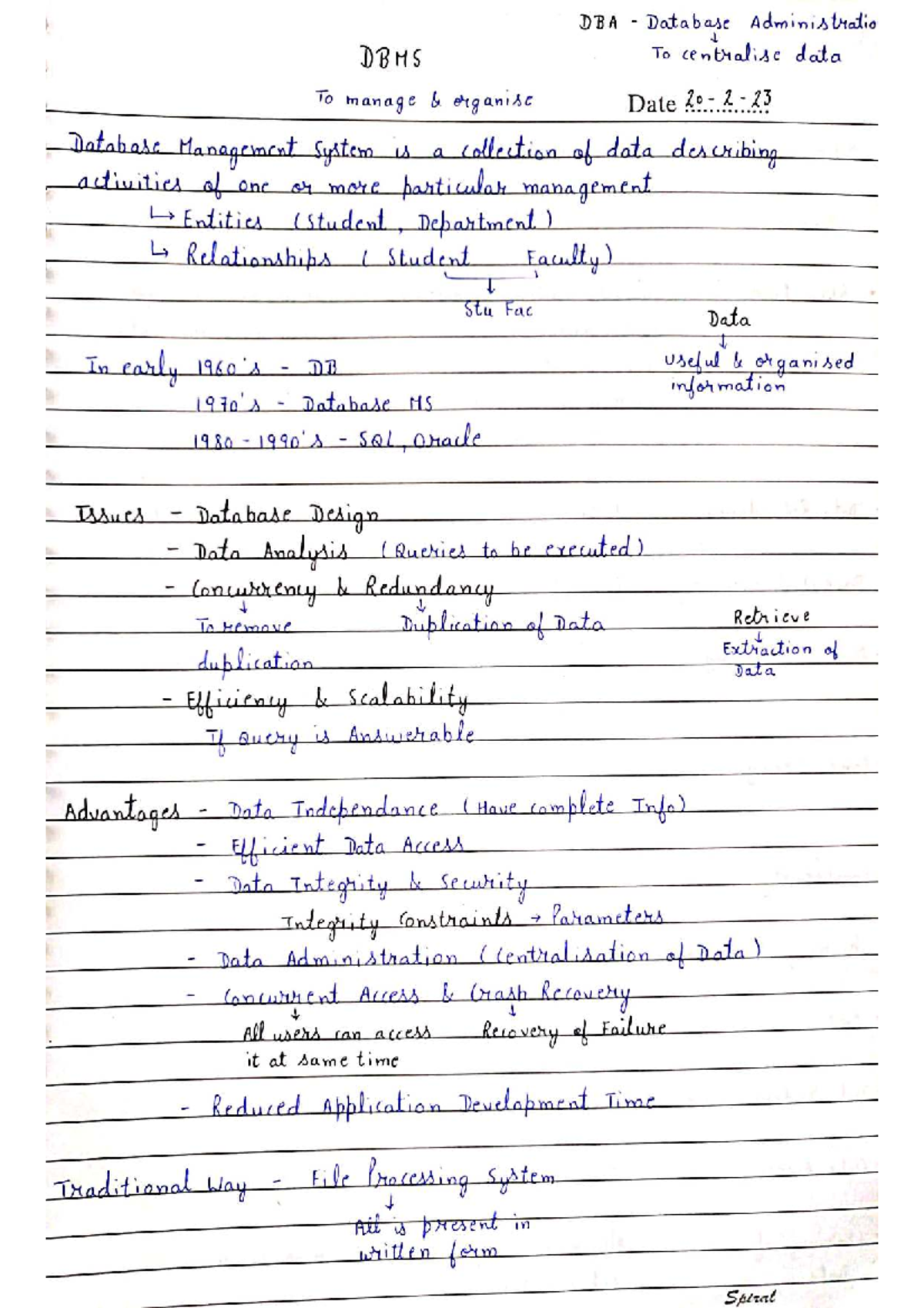 DBA DBMS Unit 1 - Comprehensive Overview of Database Management Systems ...