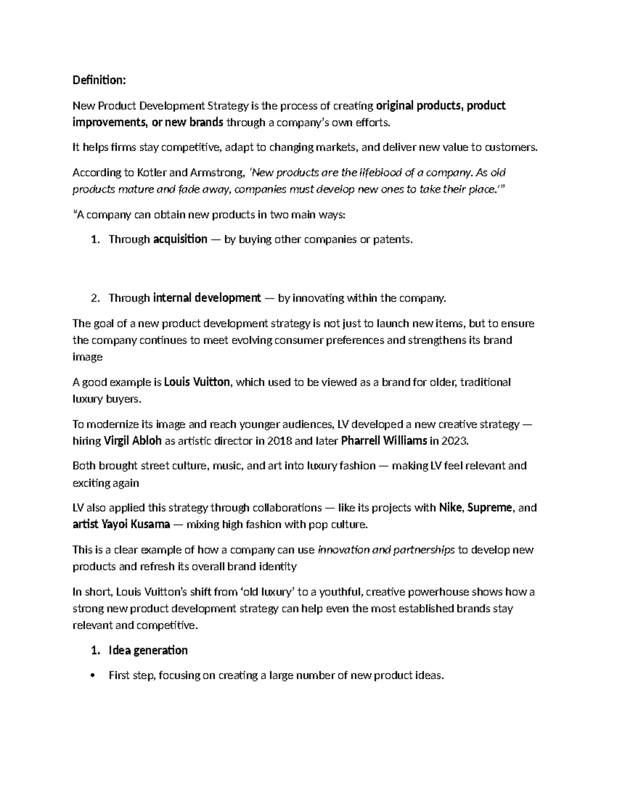 New Product Development Strategy: Insights & Examples (MKT 101) - Studocu