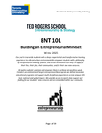 ENT 101 - Toronto Met - Building an entrepreneur mindset - Studocu