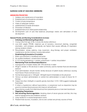 Maternal Nursing - NCMA 219 - OLFU - Studocu