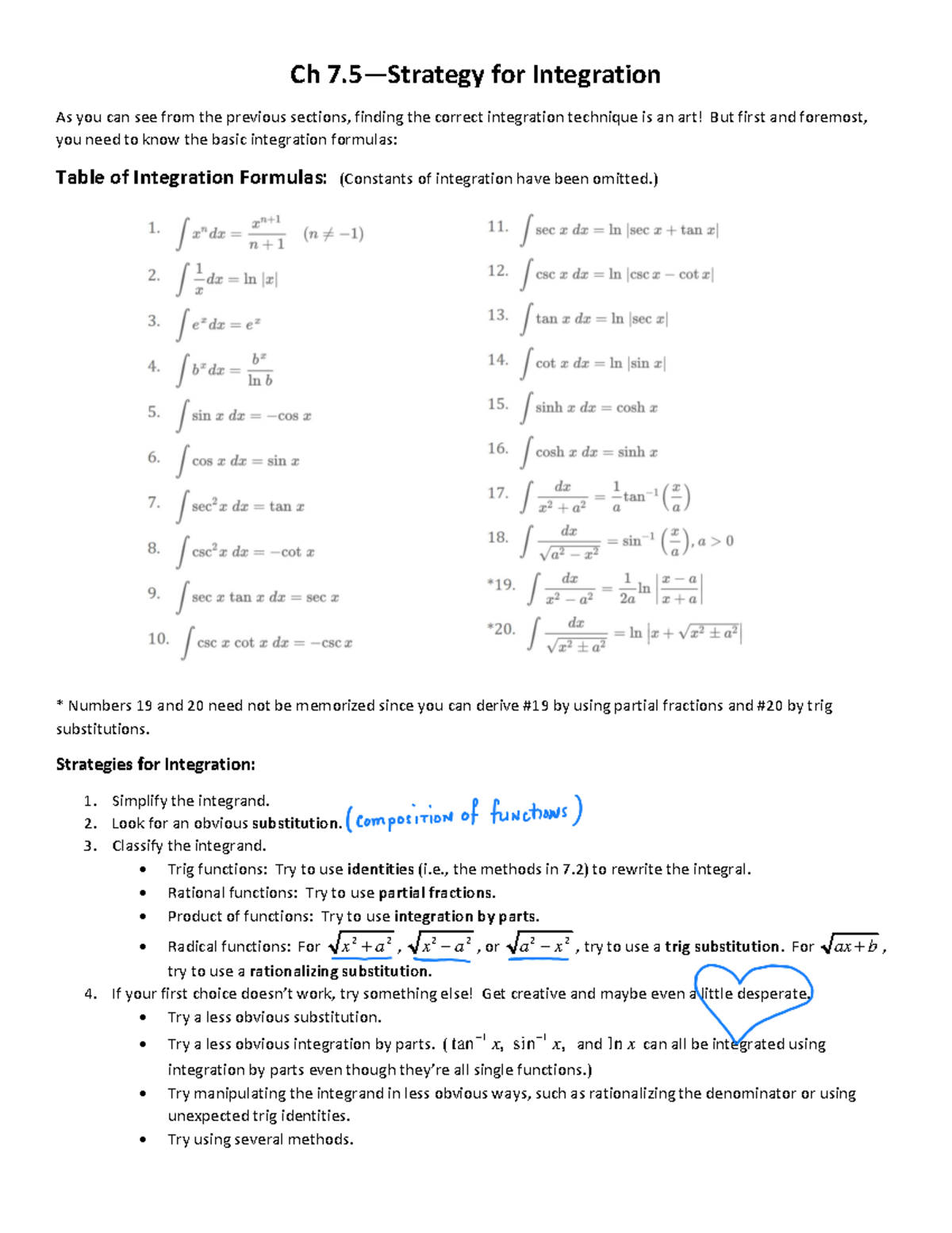 Ch 75-Strategy for Integration (Filled in) - Ch 7—Strategy for ...