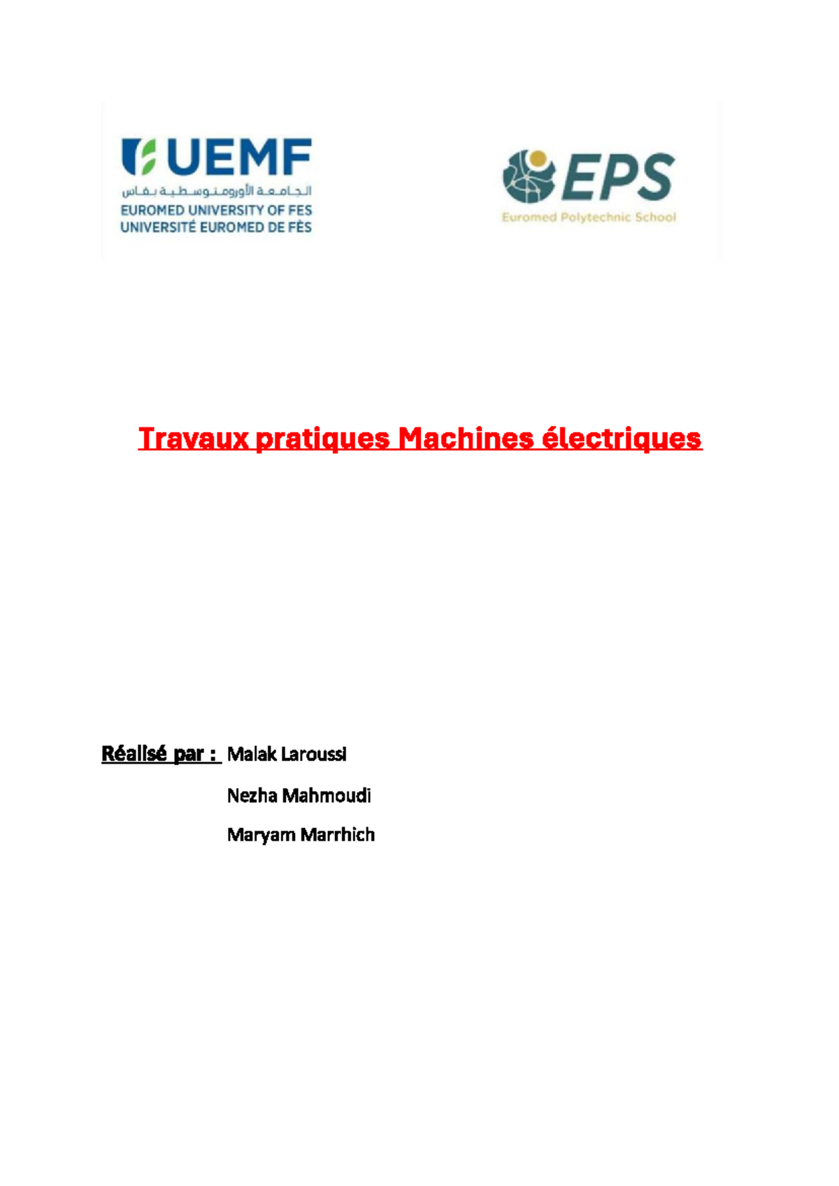 TP Machines Électriques : Simulation et Analyse des Performances - Studocu