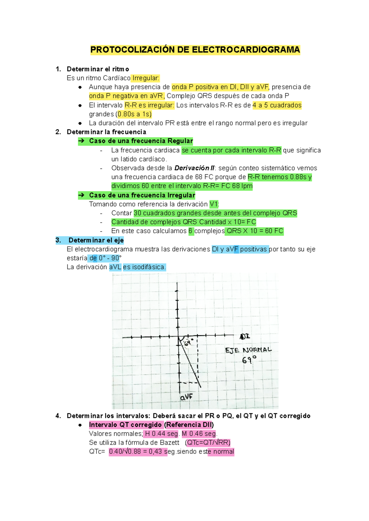 EKG - EKG - PROTOCOLIZACIÓN DE ELECTROCARDIOGRAMA 1. Determinar el ...