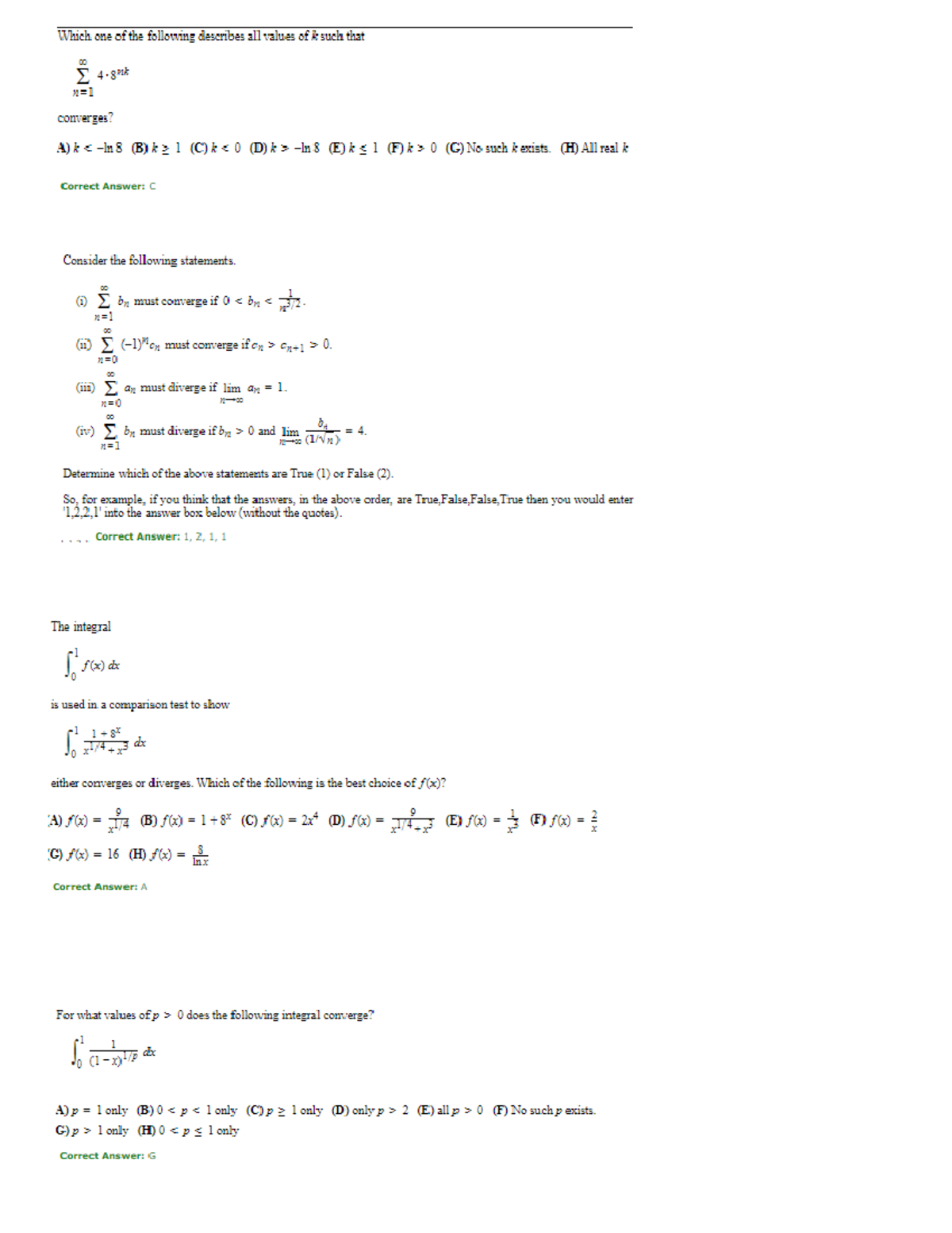 2022 Test - Convergence and Series Analysis - Studocu