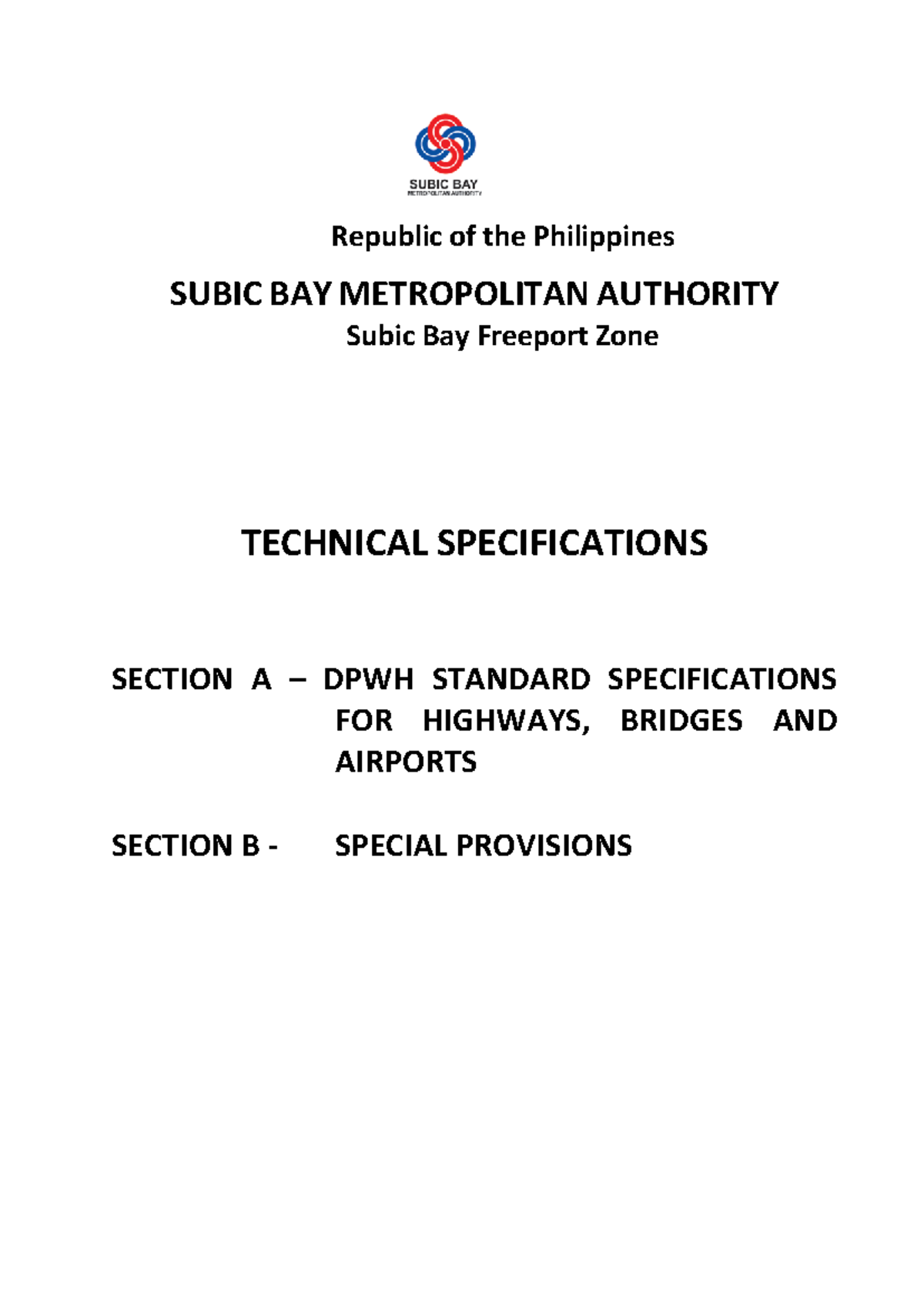 Proposed Construction of Magsaysay Bridge at Subic Bay: Technical Specs ...