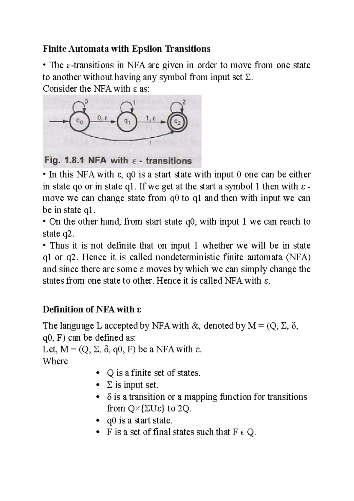 NFA with Epsilon Transitions: Understanding Finite Automata Concepts ...