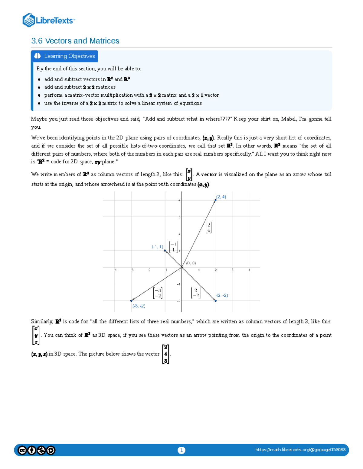 3.6 Vectors and Matrices: Learning Objectives and Key Concepts - Studocu