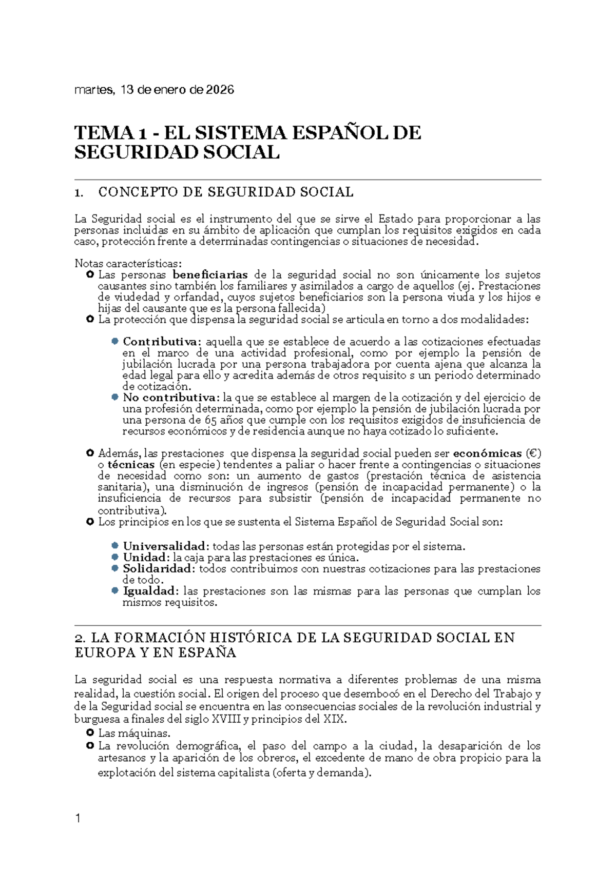RÉGIMEN JURÍDICO DE LA SEGURIDAD SOCIAL - TEMA 1 Y 2 - Studocu