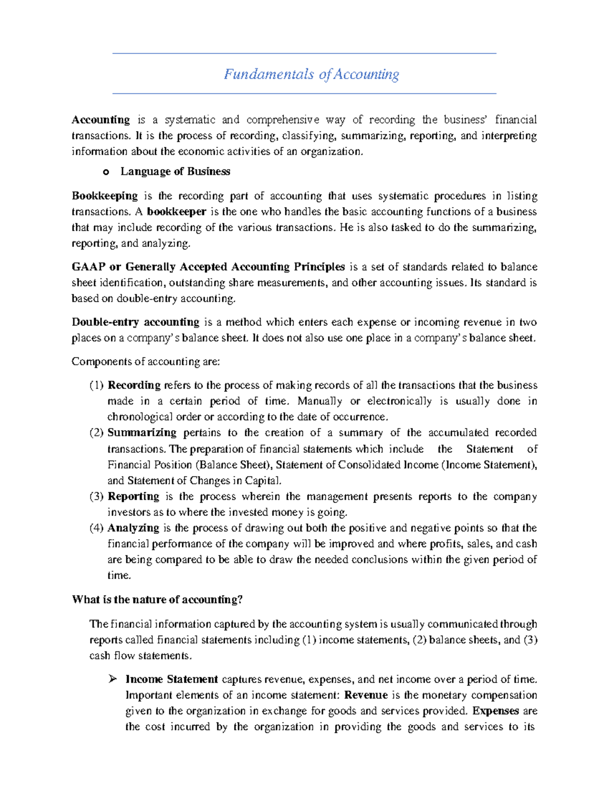 Basic Accounting Principles and Concepts: A Comprehensive Overview ...