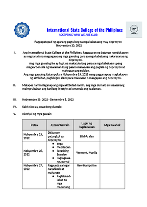 UCSP DBOW - Level : SENIOR HIGH SCHOOL Subject Group : CORE SUBJECT ...