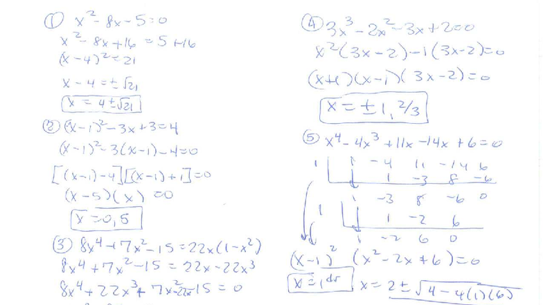 Honors Algebra 2 (Final Exam) Review Solutions - Studocu