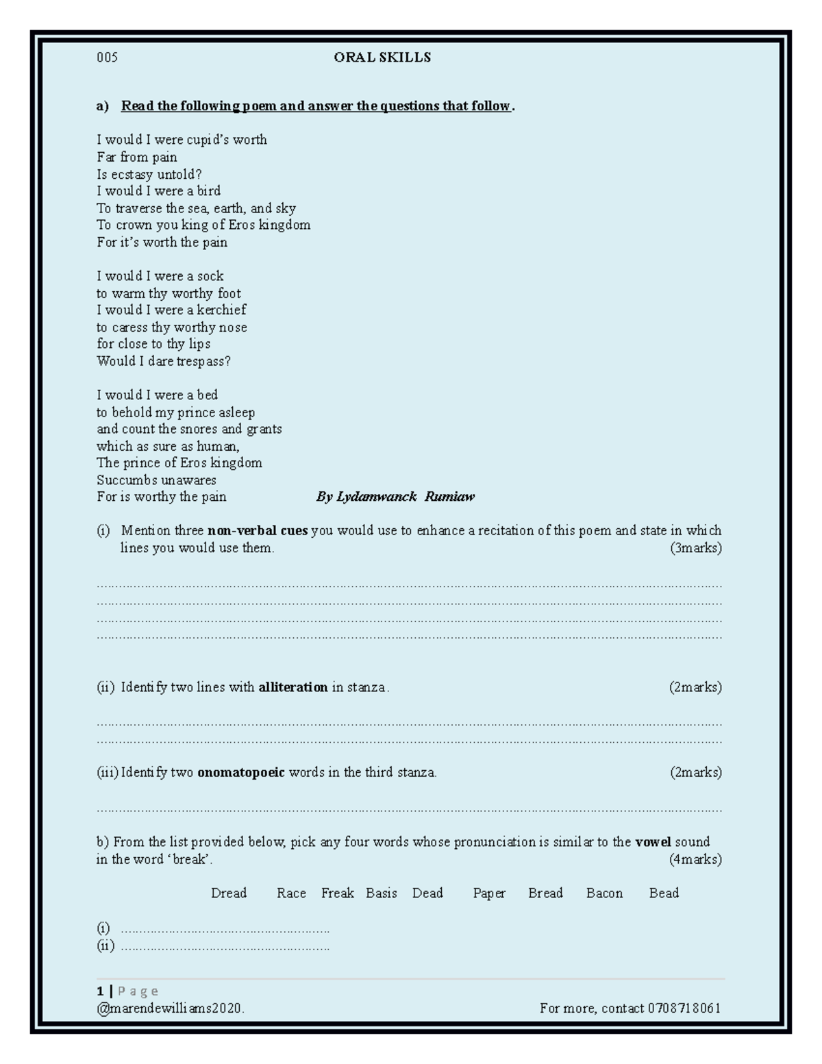 ORAL Skills Notes: Enhancing Recitation Techniques and Speech ...