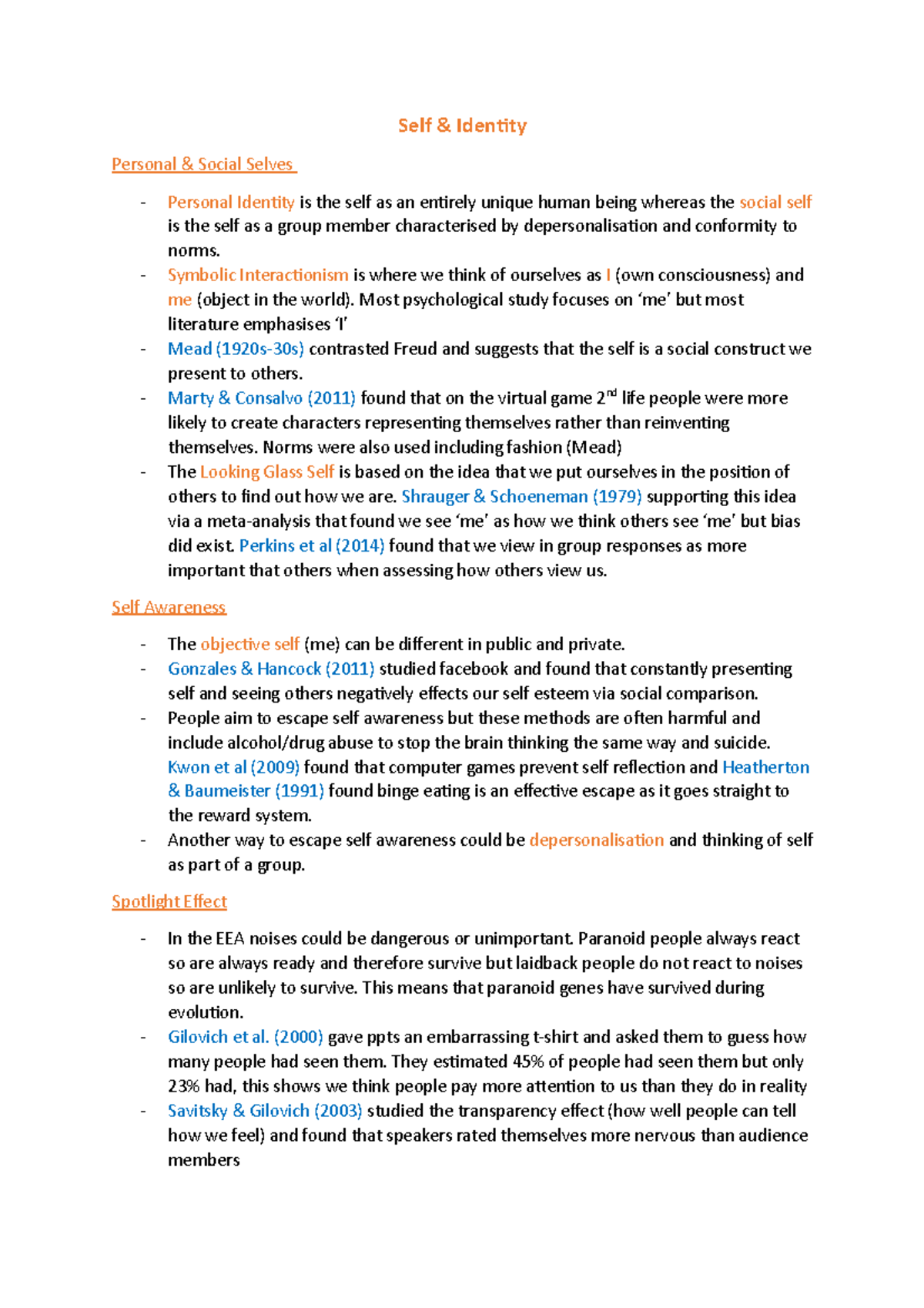 Self & Identity: A Comprehensive Overview of Psychological Concepts ...