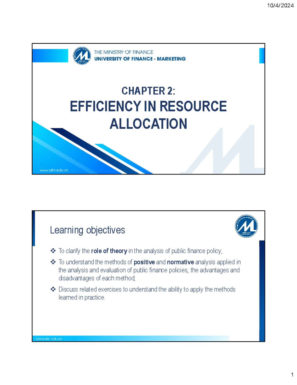 PF - Chapter 2 - Efficiency on Resource Allocation - CHAPTER 2 ...