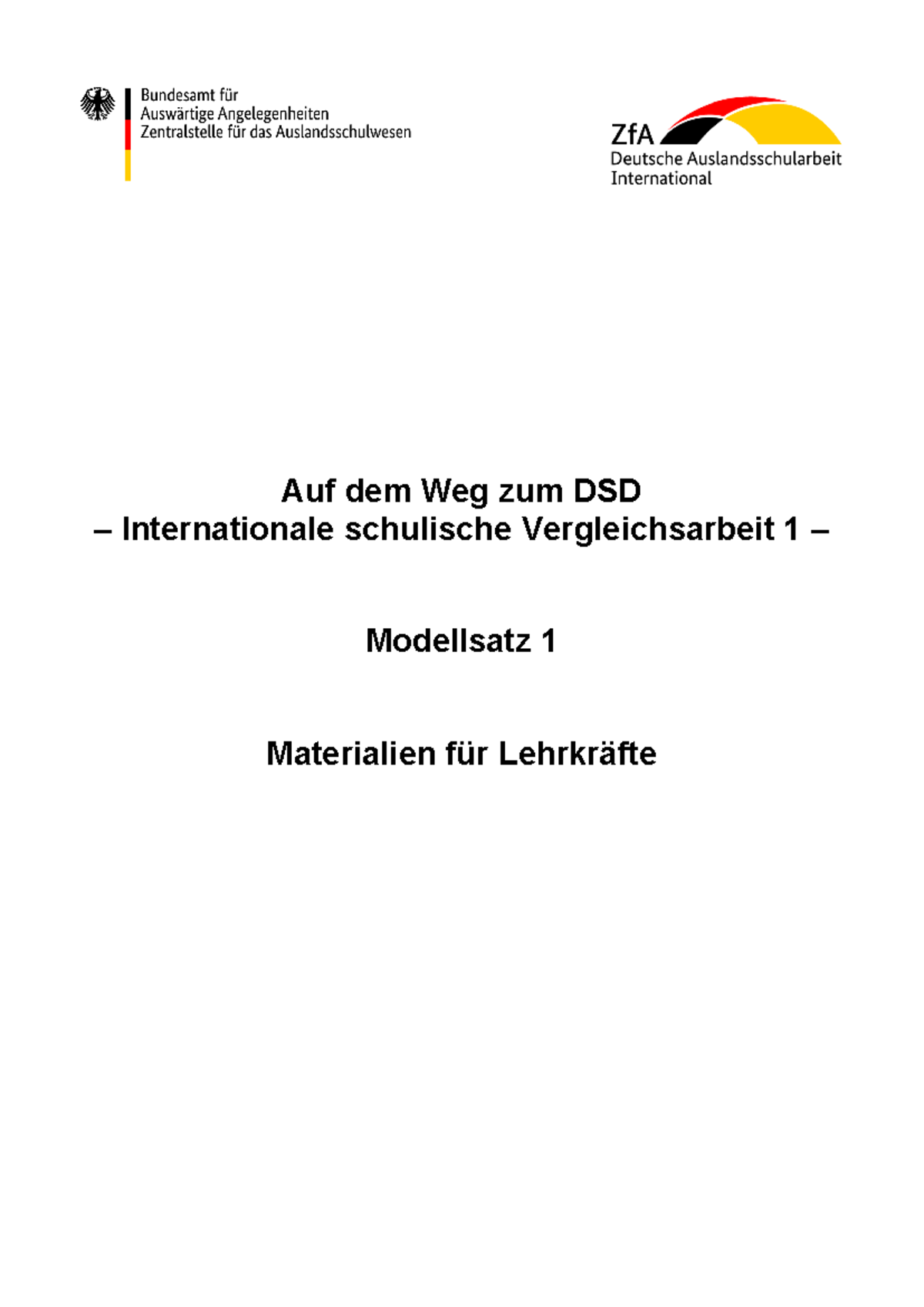 IVA1 Modellsatz 1: Materialien und Lösungsschlüssel für Lehrkräfte ...