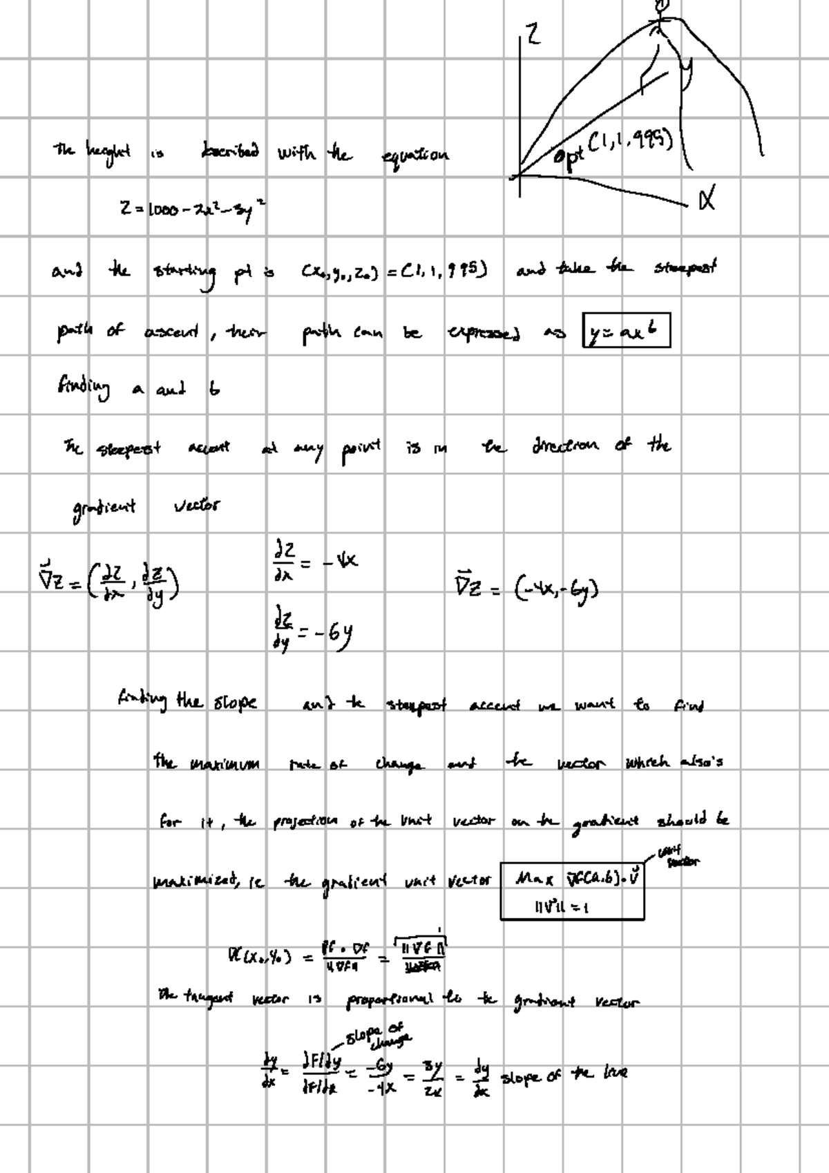 Steepest Ascent Analysis in Calculus: Compair #3 - Studocu
