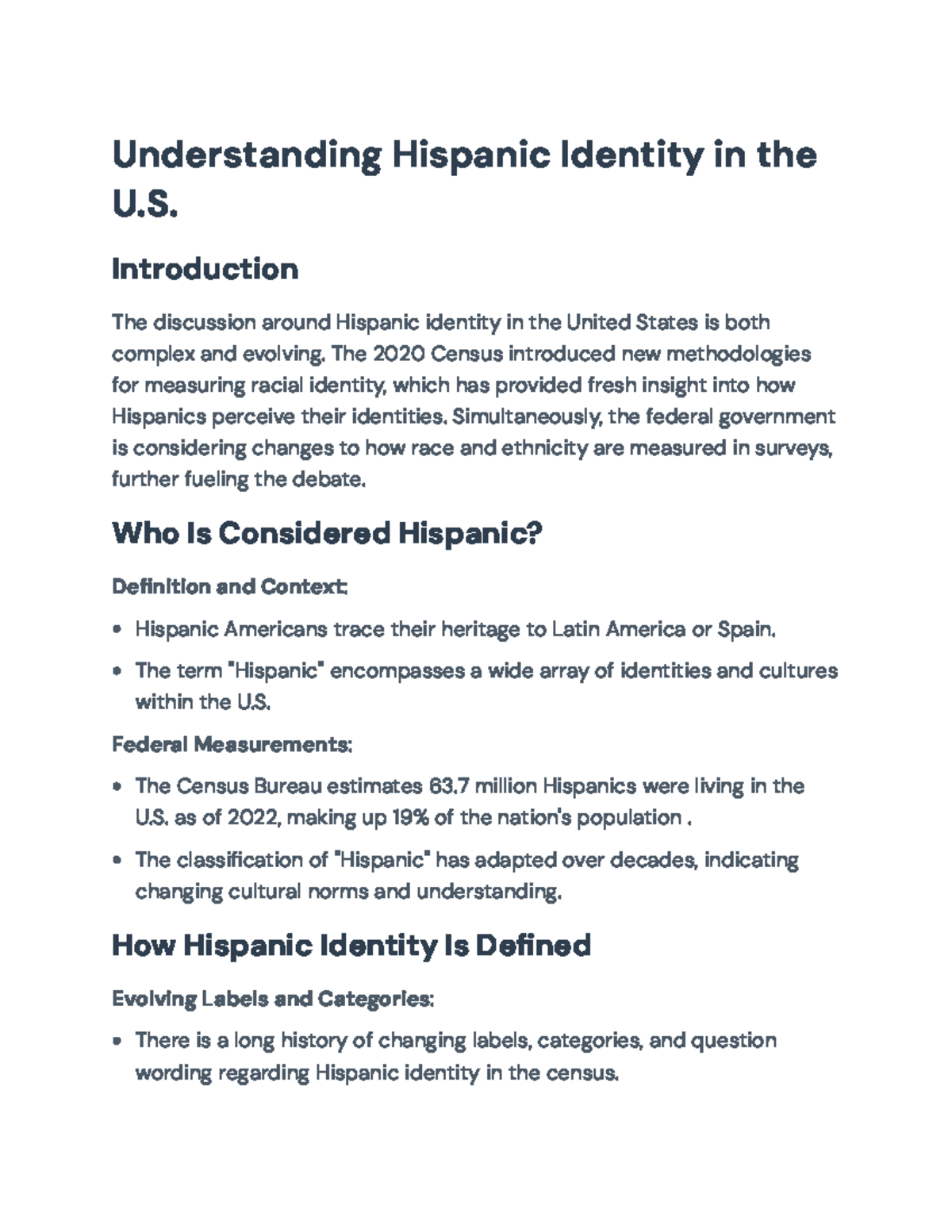 Understanding Hispanic Identity in the U.S.: Census Changes & Impacts ...