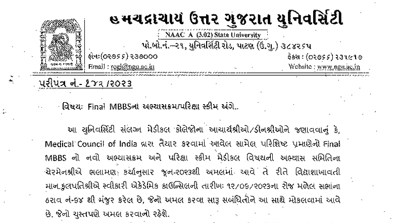 Final MBBS Exam Guidelines and Assessment Criteria (3.02) - Studocu