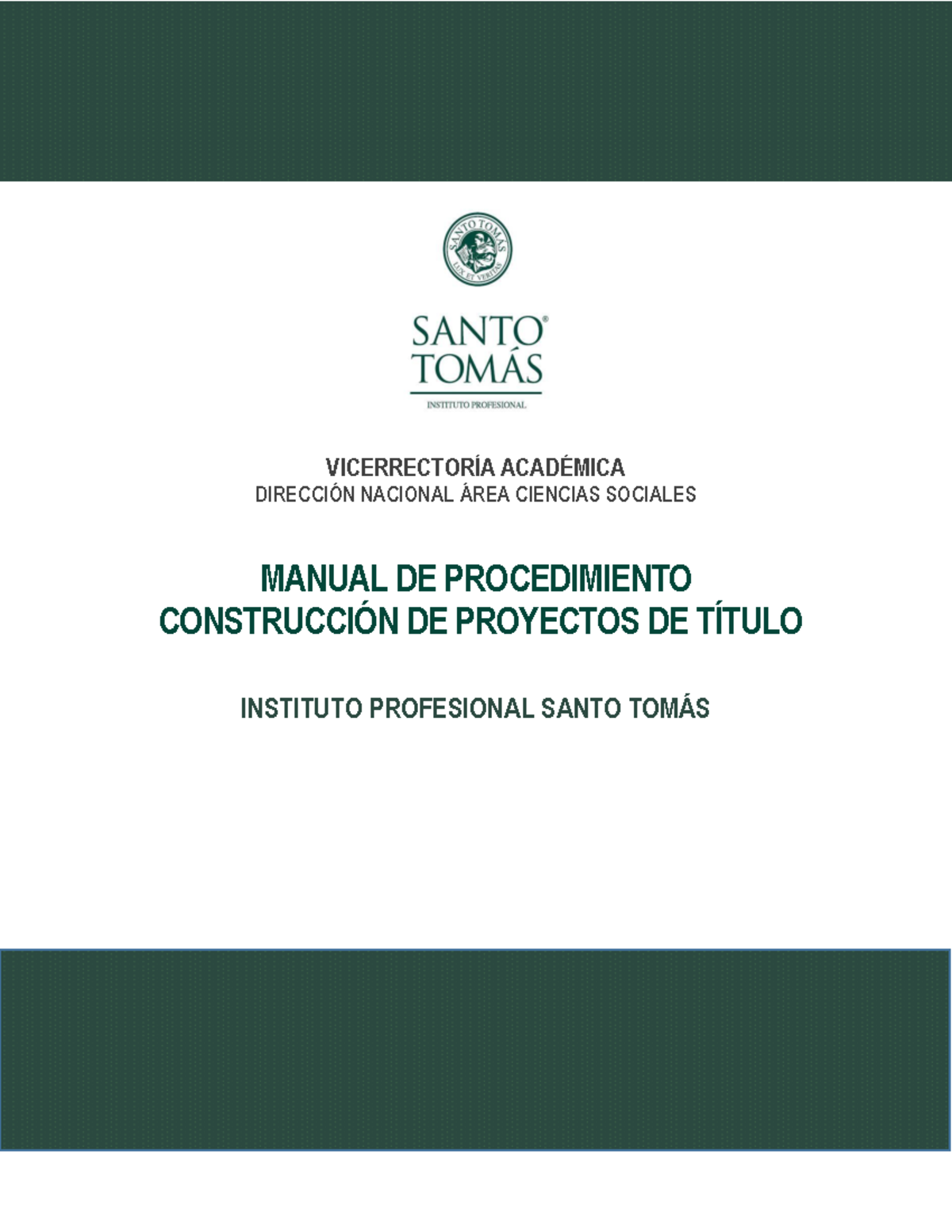 Manual de Procedimiento para Proyectos de Título en Ciencias Sociales ...