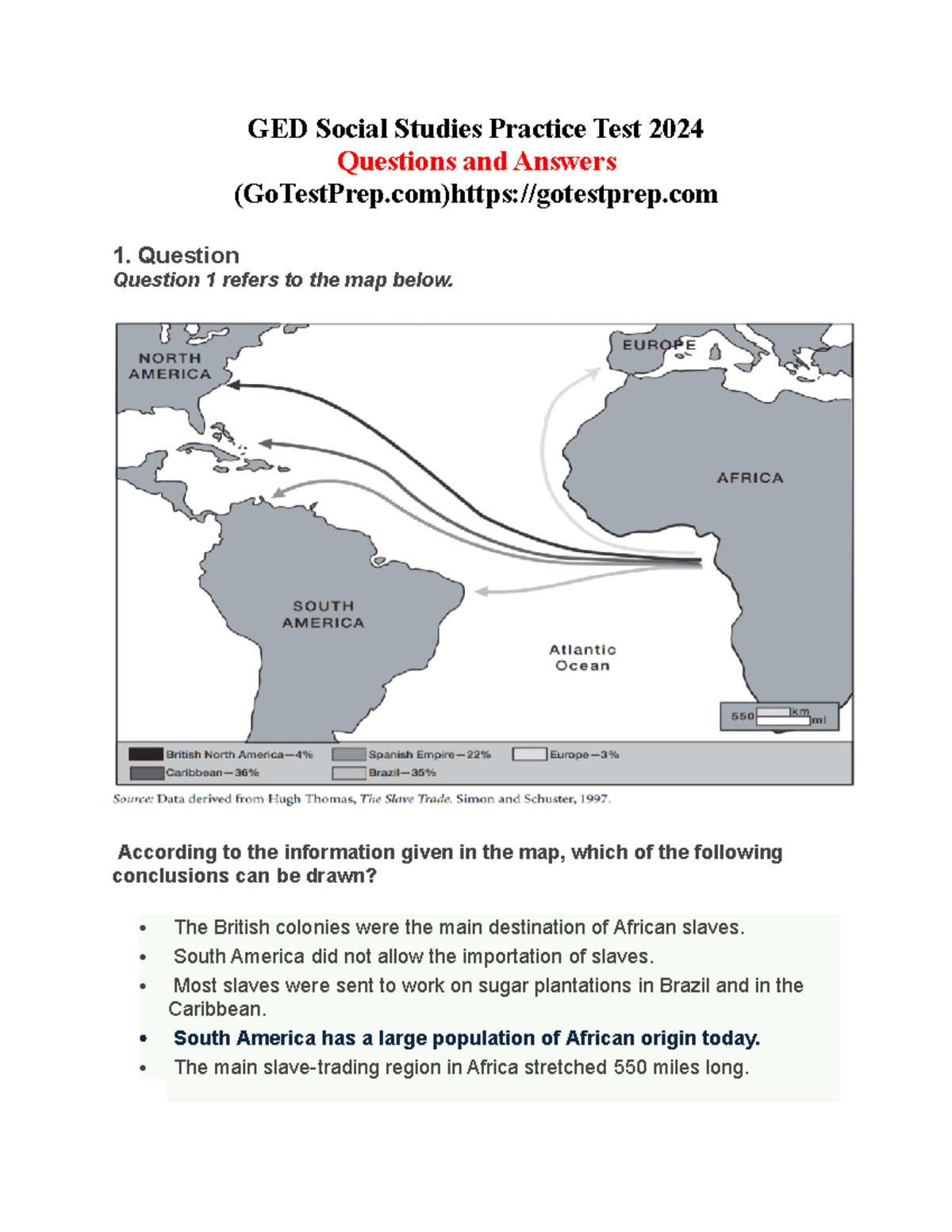 GED Social Studies Practice Test Questions & Answers 2024 - Studocu